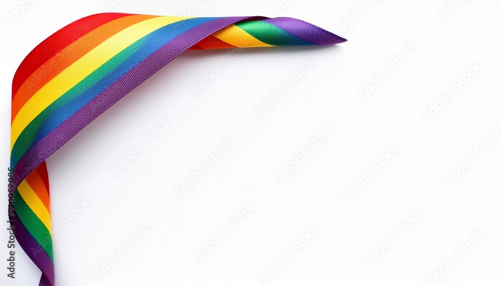 colorful rainbow ribbon border design lgbt colourful corner design ...