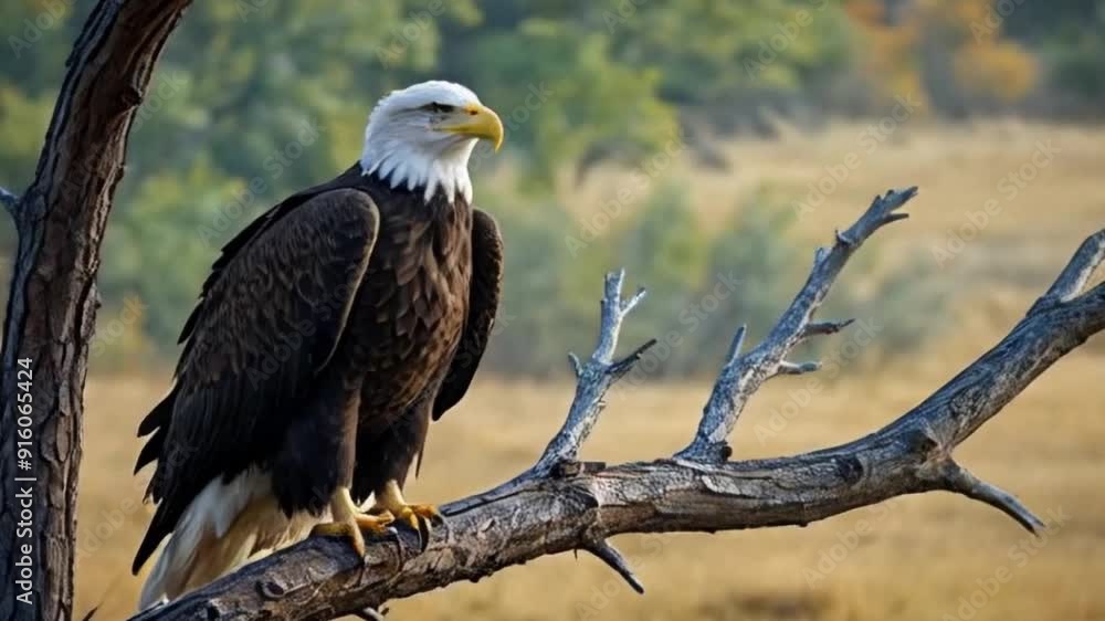 bald eagle, a strong and powerful bird, a bird of prey found in North ...