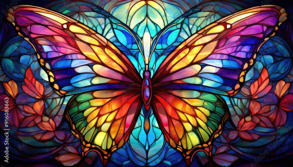 Butterfly Stained glass pattern images, stunning stained glass texture ...