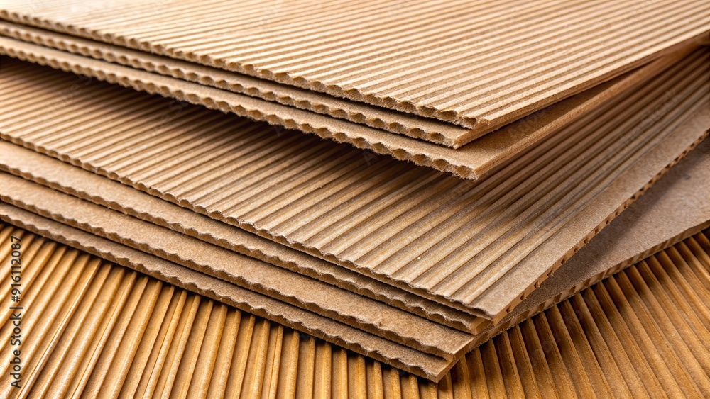 Texture of corrugated paper sheets made from cellulose on a natural ...