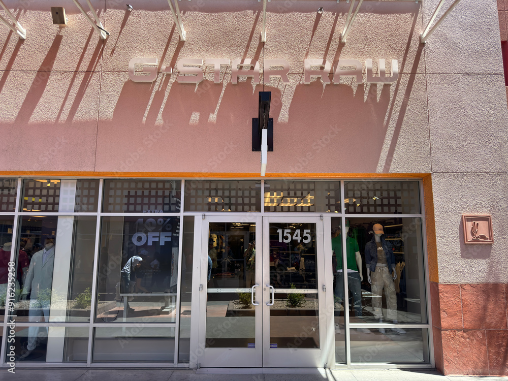 Las Vegas,Nevada,USA-June 17th 2024: G-Star Raw retail store in Las Vegas North Premium Outlets ...