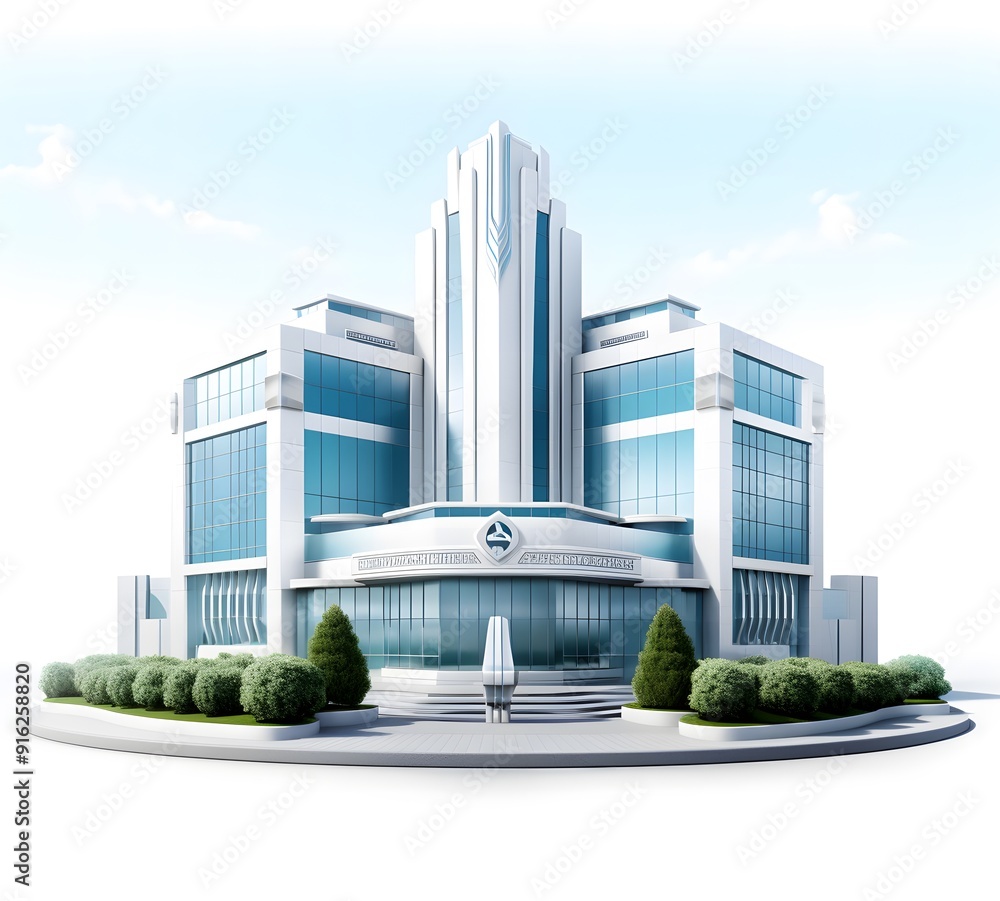 Contemporary hospital building with sleek design for a modern and ...