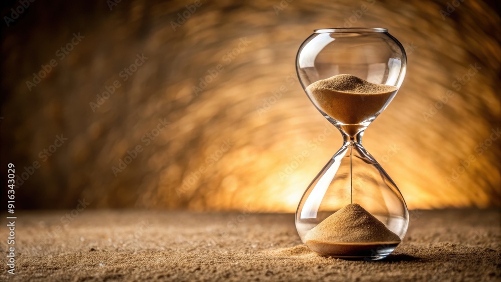 Hourglass with sand running out measuring the passage of time, time ...