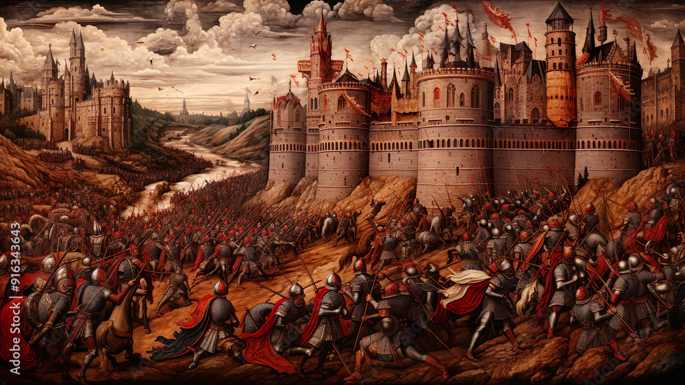 The Battle Of The Bastions - medieval, castle, battle, knights ...