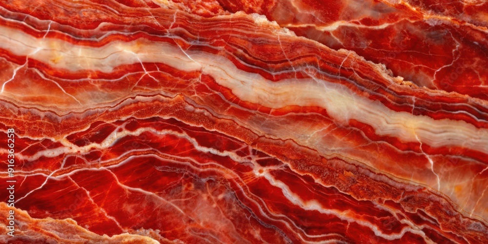 Red marble onyx texture with intricate veining and rich coloration, red ...