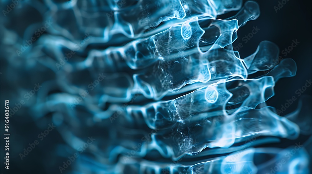 High-resolution X-ray of the spine in a lateral bending position ...