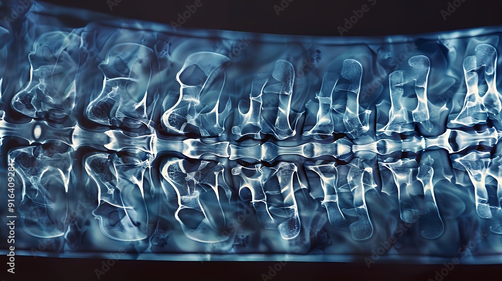 Pediatric lower back X-ray showing clear herniated discs, detailed ...