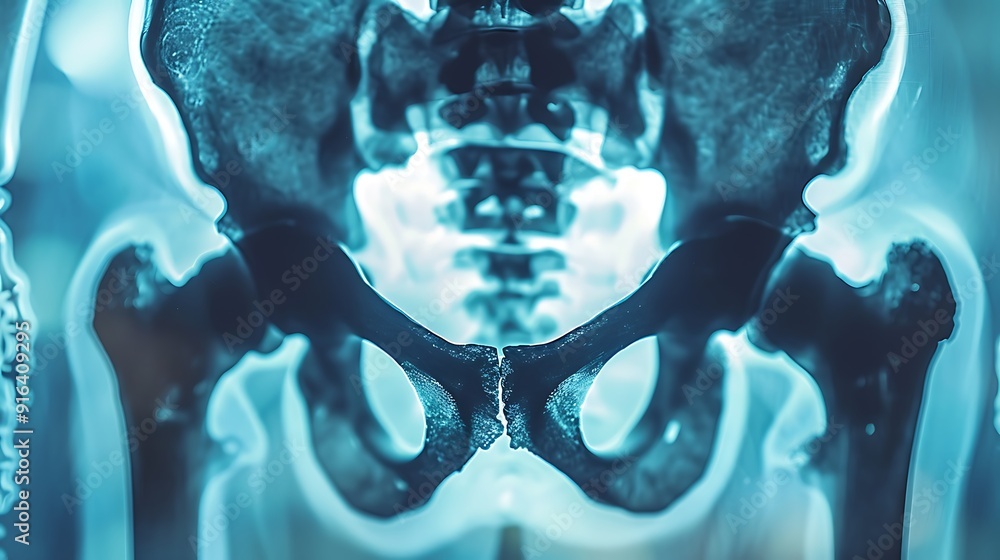 Pediatric pelvic X-ray showing clear fractures and bone alignment ...
