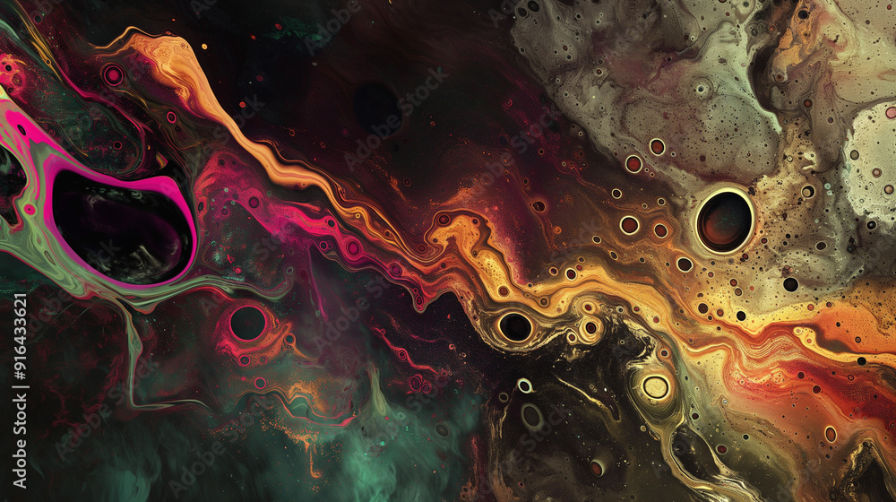 Spooky Abstract Art: Unsettling patterns and colors with dark hues ...