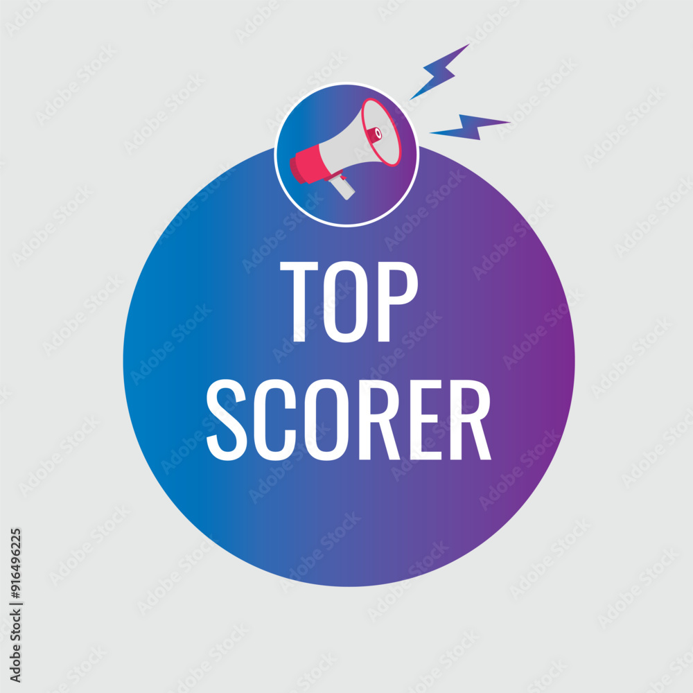 top scorer button, banner, label, template for website. top scorer text ...