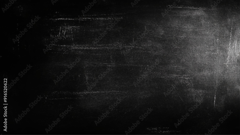Blank wide screen Real chalkboard background texture in college concept ...