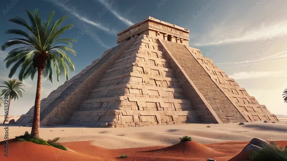 the pyramids of giza architecture, ancient, tower, building, stone, sky, colorful lights HD ...