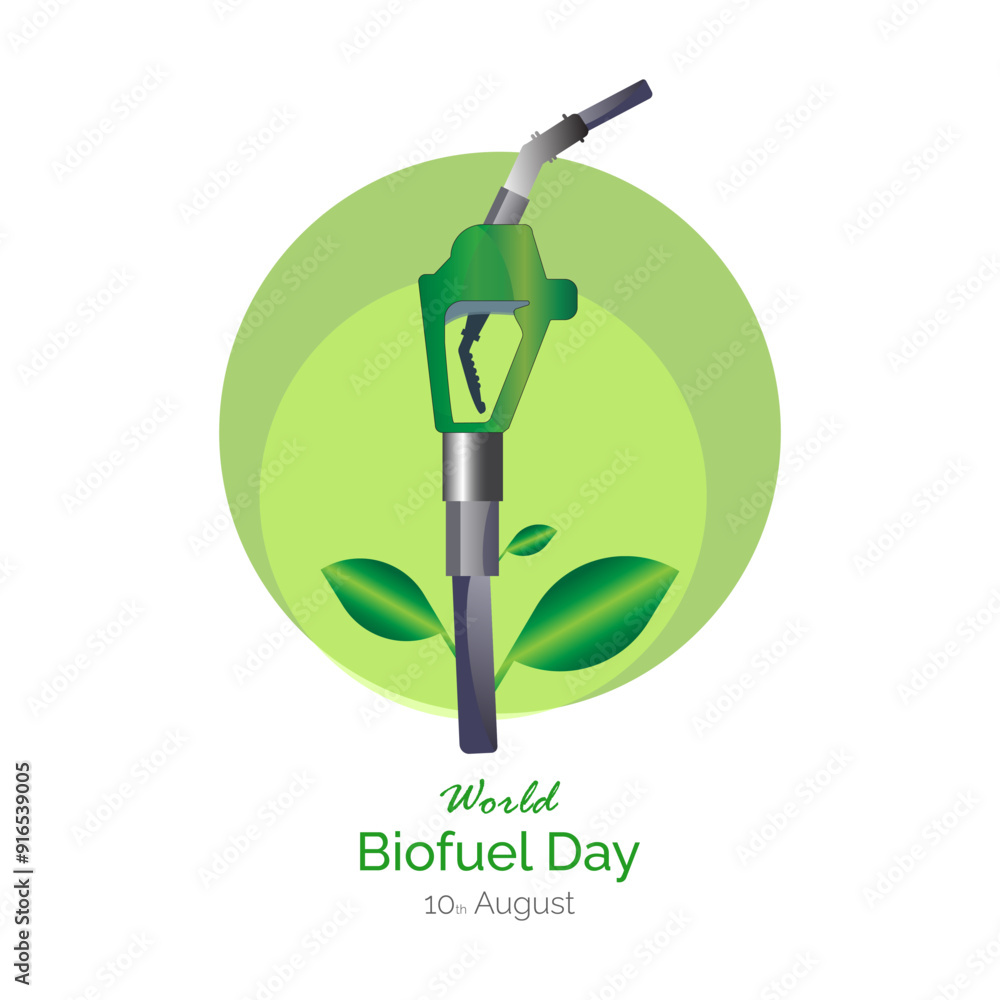 World Biofuel Day vector, illustration. 10 August. Alternative fuel ...