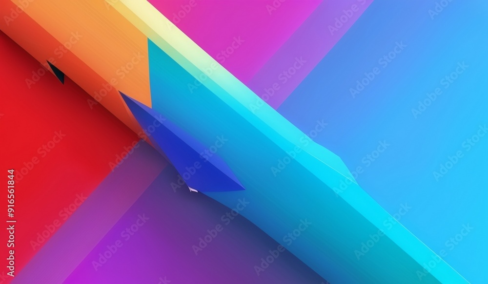 a colorful wallpaper with a pencil sticking out of it, made entirely ...