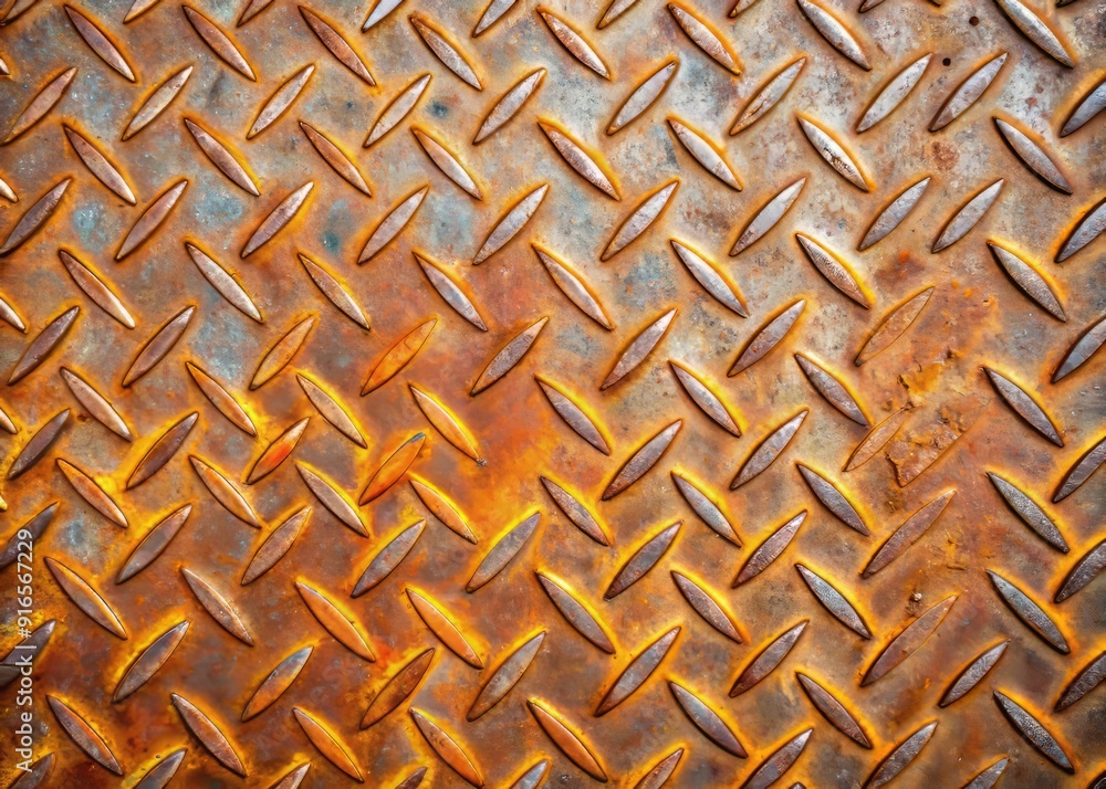 Rusted steel diamond-checkered plate texture, non-slip grating for ...