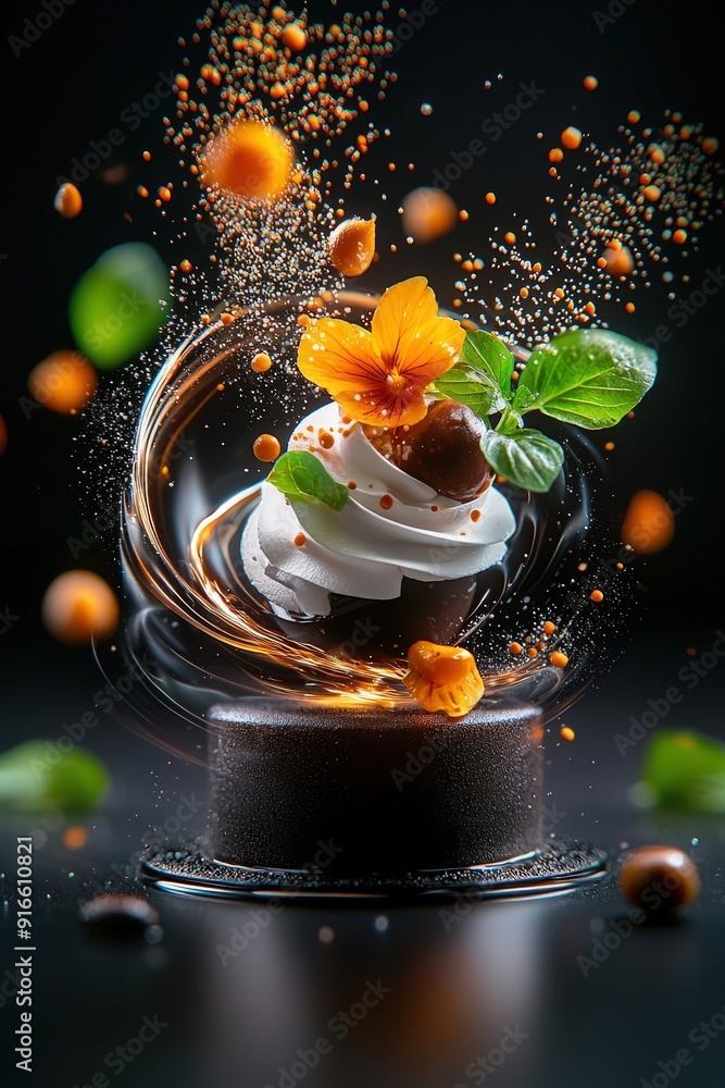 AI-generated food art with intricate designs and patterns on a ...