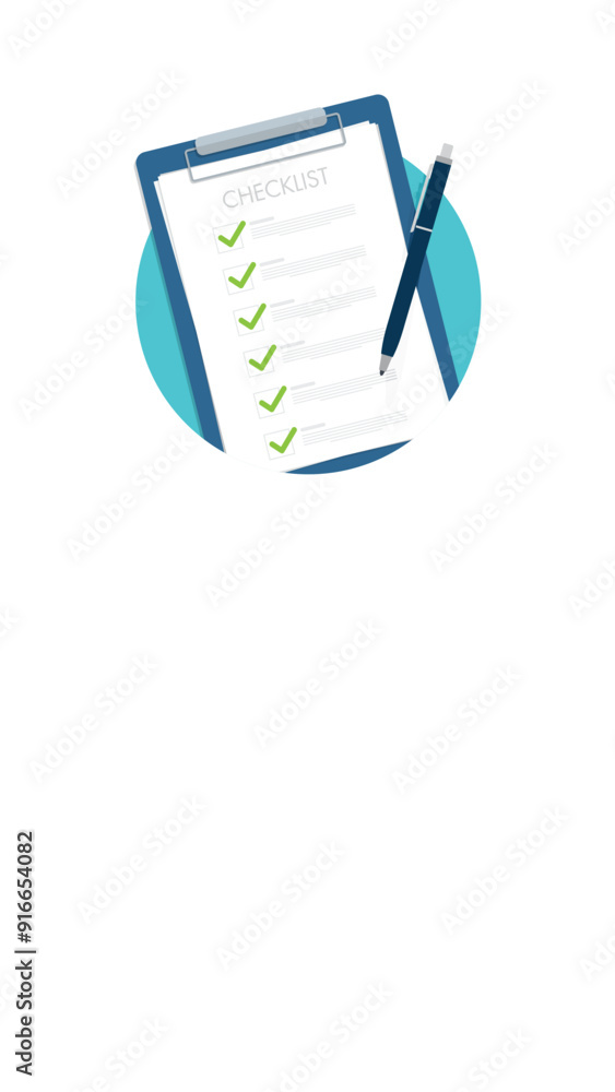 Check list document, paper check list and to do list with checkboxes ...