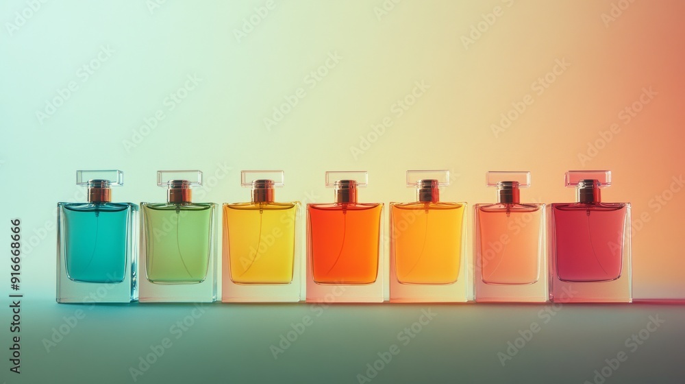 Please represent the fragrance notes as an abstract color gradient ...