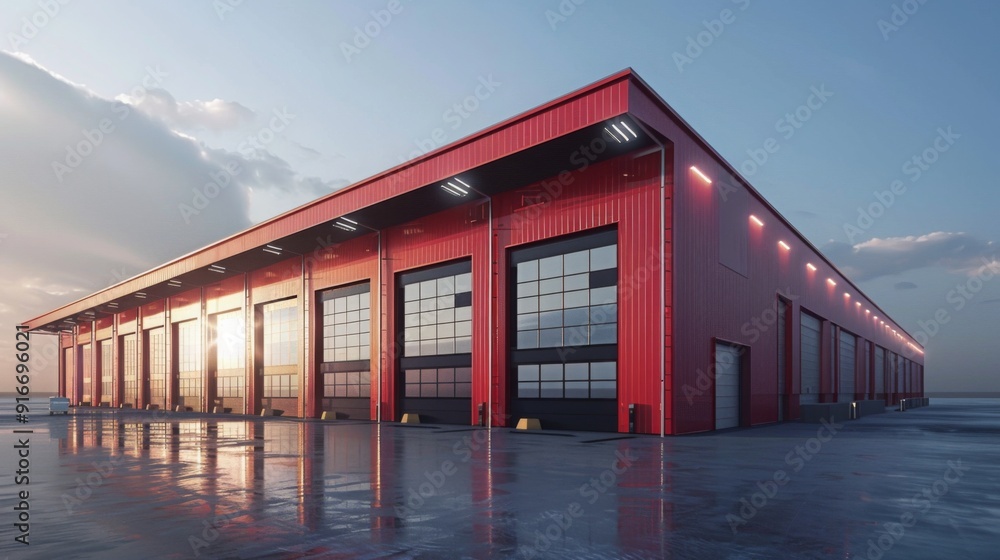 modern warehouse building , logistics warehouse structure , warehouse ...