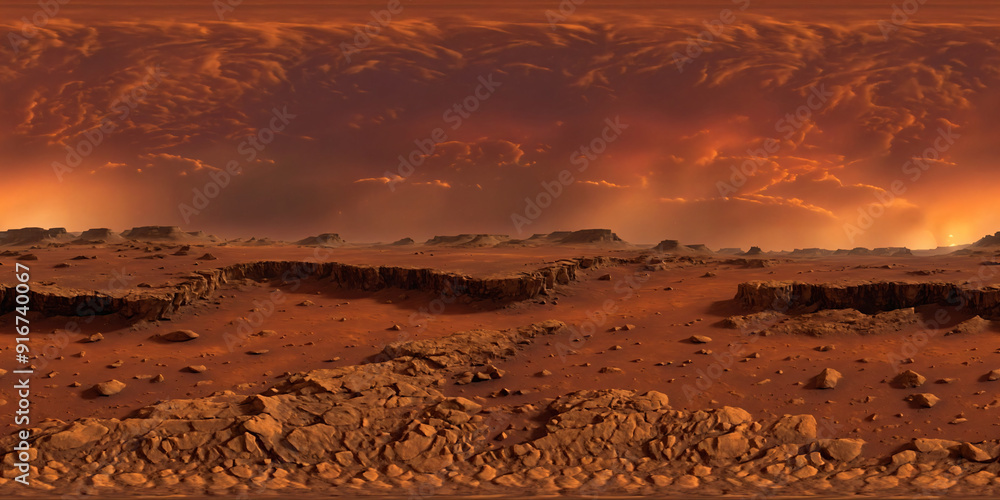HDRI Mars Equirectangular Panorama 5 Stock Illustration | Adobe Stock