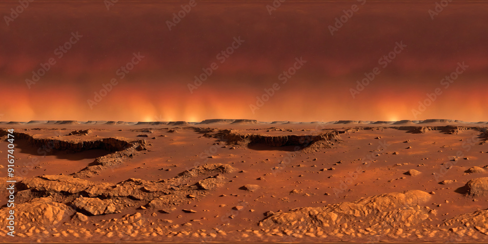 HDRI Mars Equirectangular Panorama 2 Stock Illustration | Adobe Stock