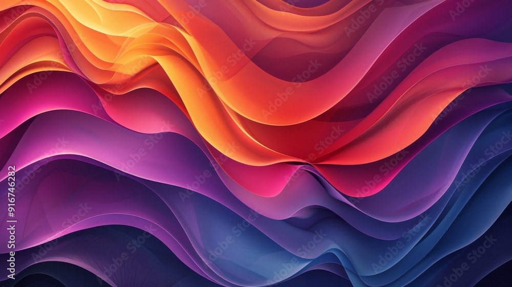 Dynamic abstract shapes in rich colors with complex patterns and sleek ...