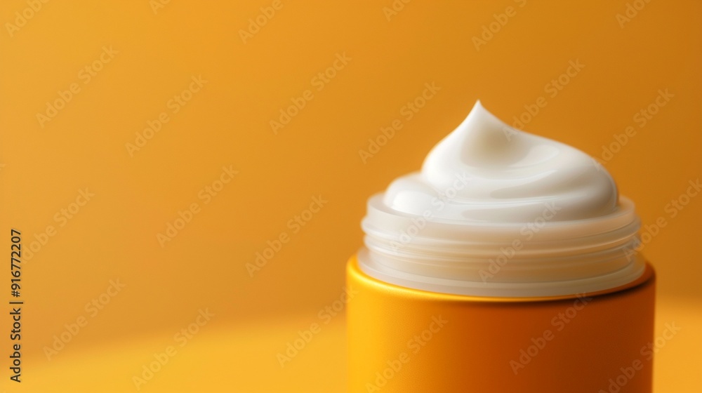 Detailed view of facial sunscreen as part of a beauty care regimen ...