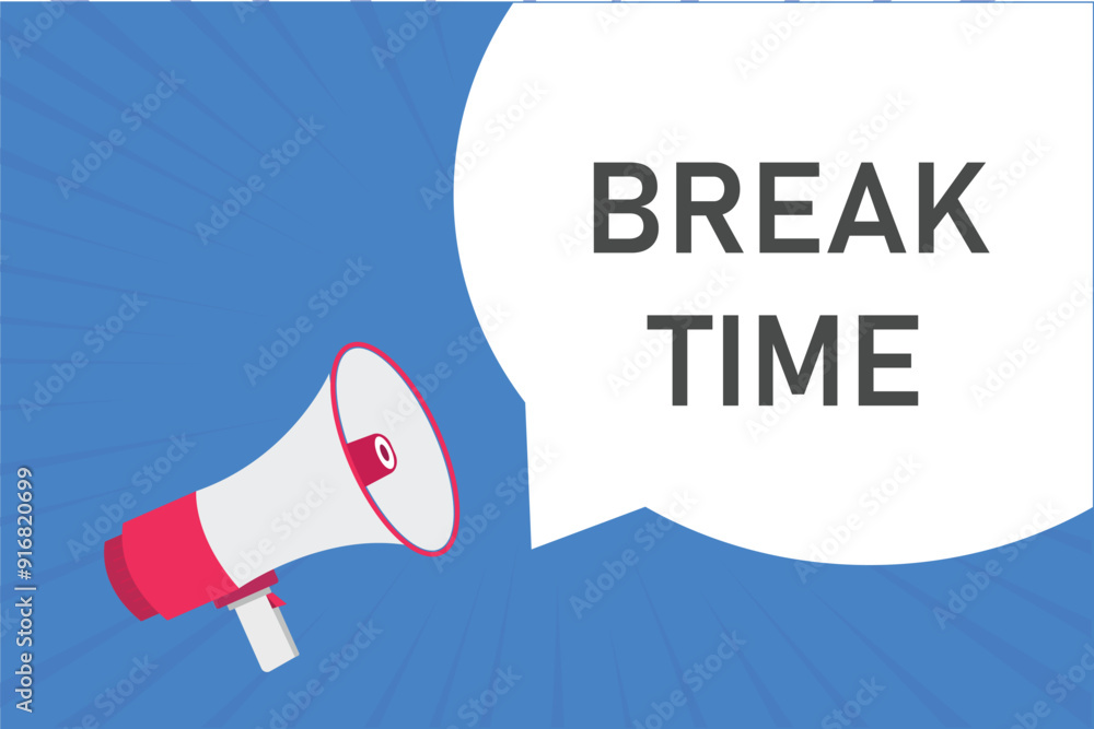 break time button, banner, label, template for website. break time text ...