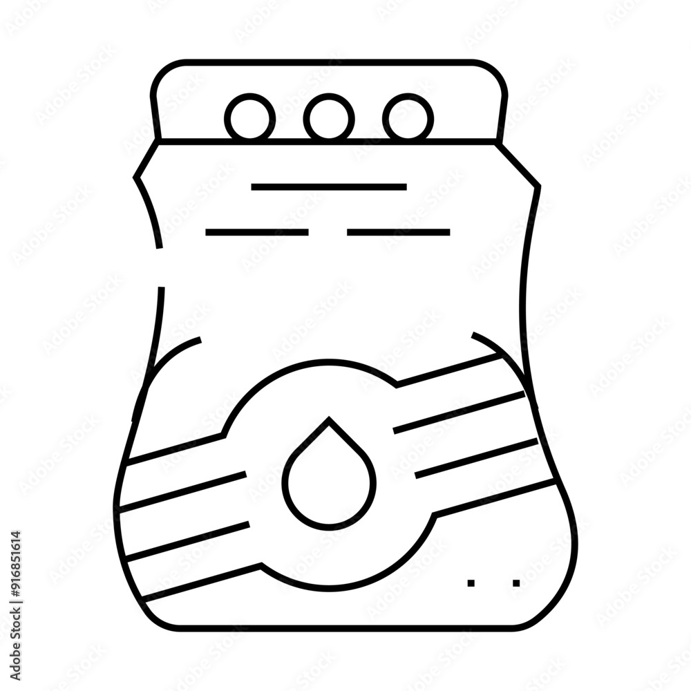 large packaging of detergent powder line icon vector. large packaging ...