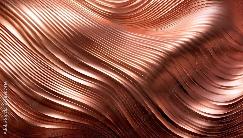hd realistic wall design with a metallic wave pattern in shades of ...