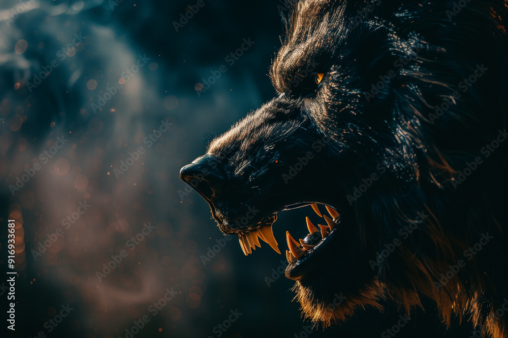 Werewolf Profile, Lycanthrope Horror, Wild Animal Monster, Halloween ...