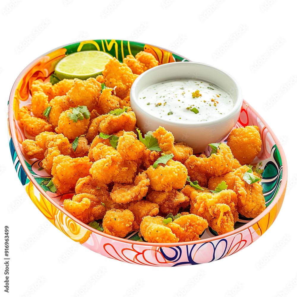 front view of delectable Cuban Chicharrones de Pescado (Fish Cracklings ...