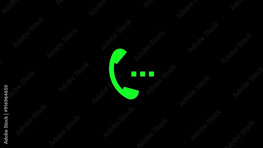 Telephone icon animation. contact icon and incoming calling icon. phone ...