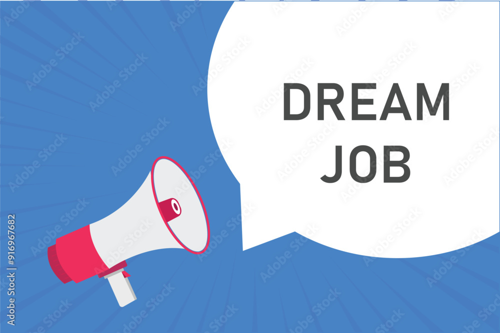 dream job button, banner, label, template for website. dream job text ...