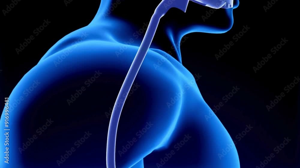 Human Digestive System Anatomy Animation Concept. 3D, Human digestive ...