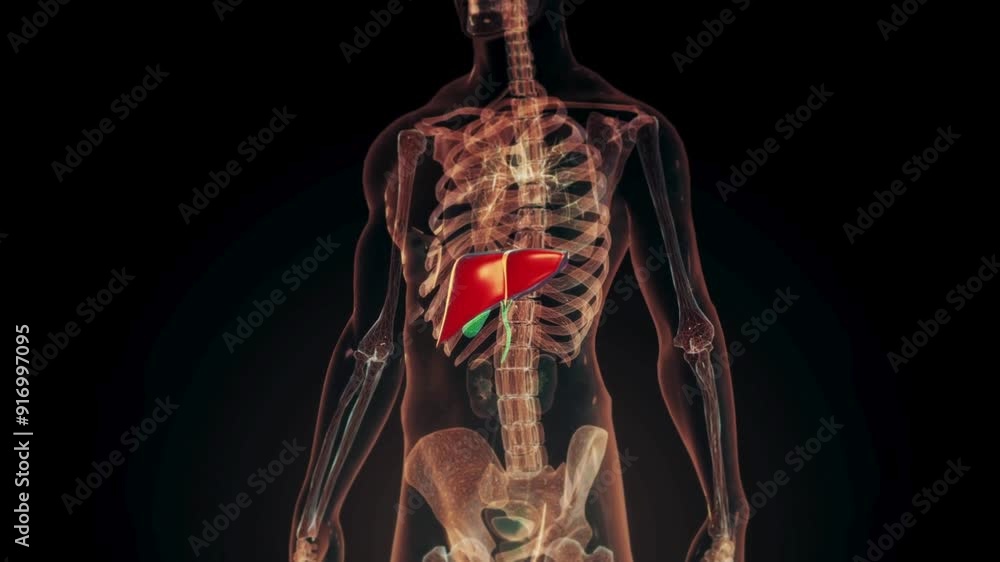 Human Digestive System Anatomy Animation Concept. 3D, Human digestive ...