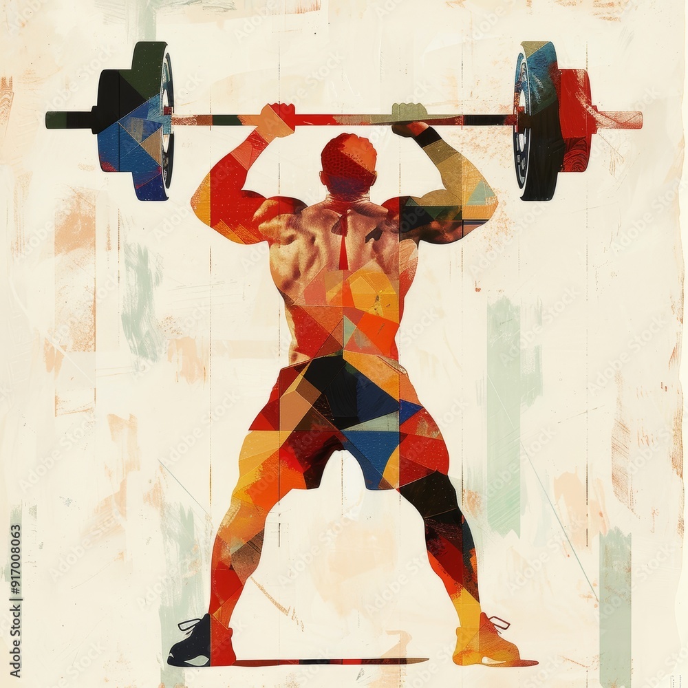 Abstract Strength: North Korean Weightlifter in 73 kg Division Stock ...