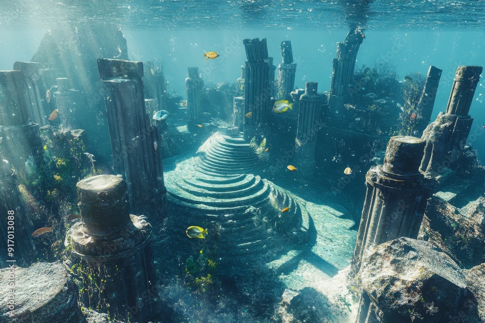 Mythical Atlantis: The Lost City with Ancient Architectural Wonders, Concentric Ring Structures ...