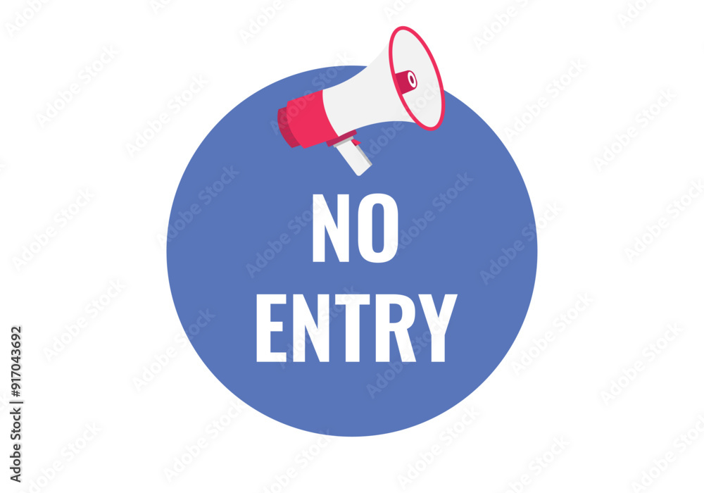 no entry button, banner, label, template for website. no entry text ...