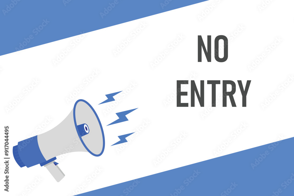no entry button, banner, label, template for website. no entry text ...
