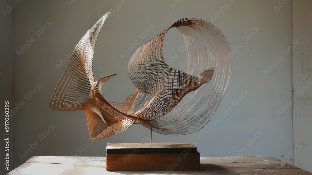 Describe a piece of kinetic art that moves with the wind. How does the ...