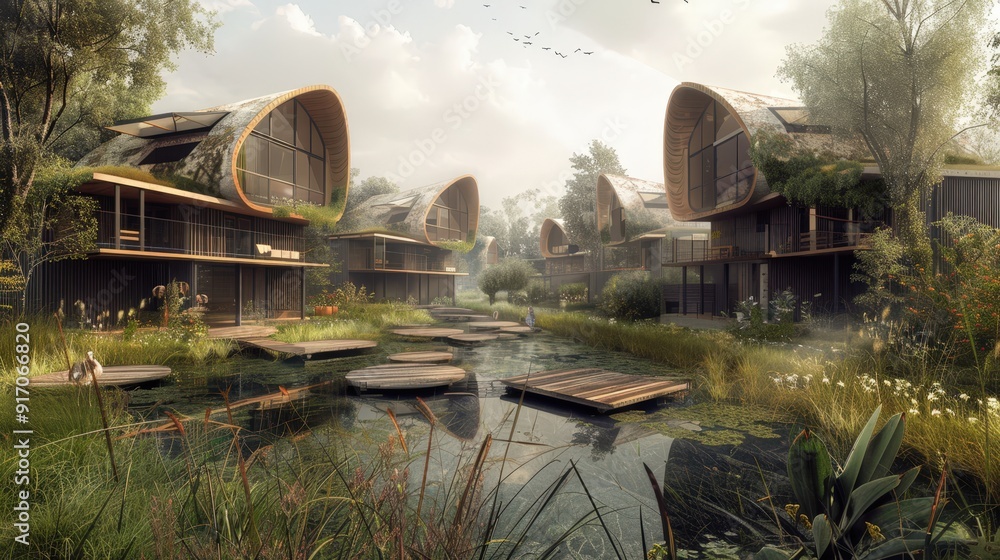 Design a concept for a sustainable housing development that integrates ...