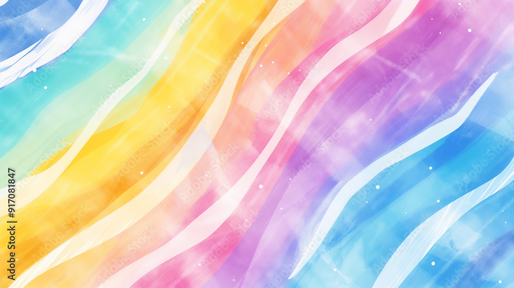 Pastel Rainbow Watercolor Swirl: A dreamy, abstract watercolor ...