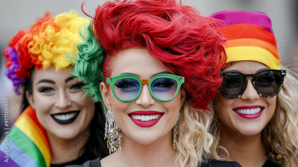 Vibrant Celebration at LGBTQ+ Pride Parade A Joyful Transgender and ...