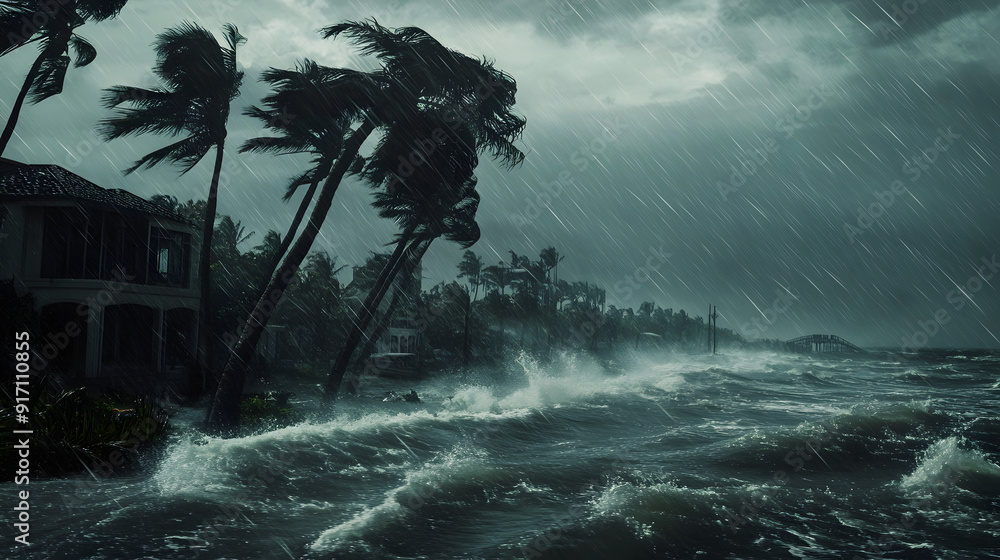 hurricane natural disaster rainstorm flooding typhoon coastal area ...