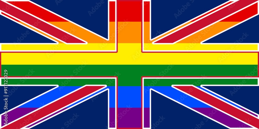 creative abstract flag of Great Britain, UK, United Kingdom and the ...