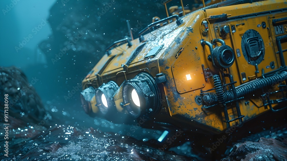 Robotic Underwater Deep Sea Mining for Resource Extraction Stock ...