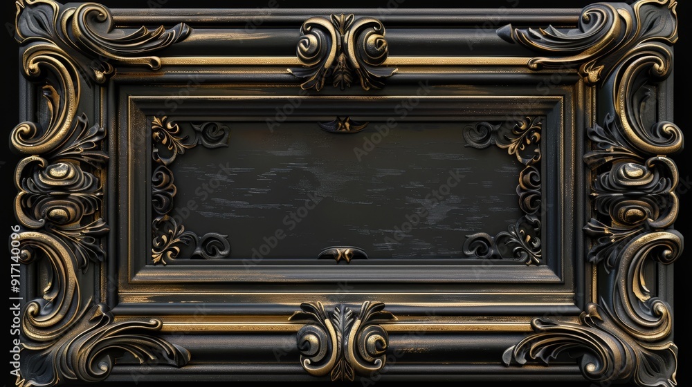 Imagine a frame for an award plaque. Describe the details that make the ...