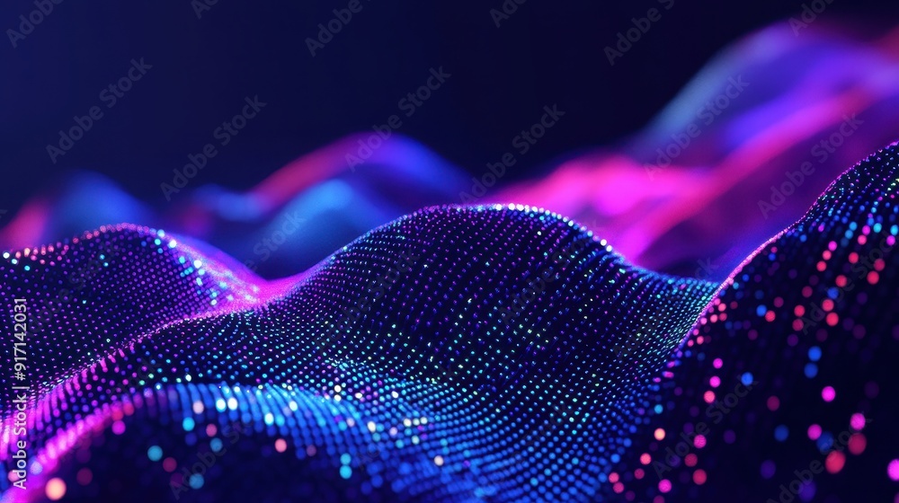 Vibrant Digital Landscape, a colorful representation of network ...