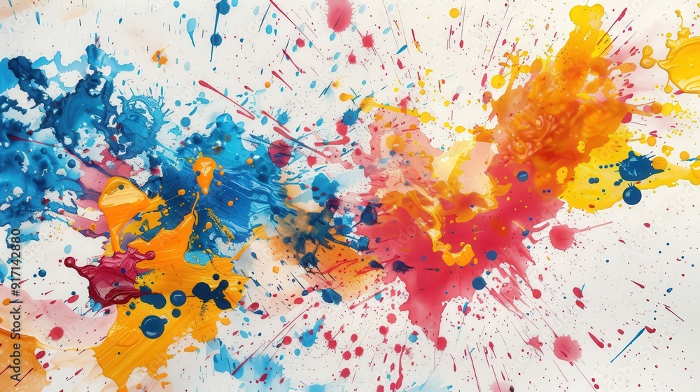 Imagine a series of paper textures with a splatter paint effect. What ...